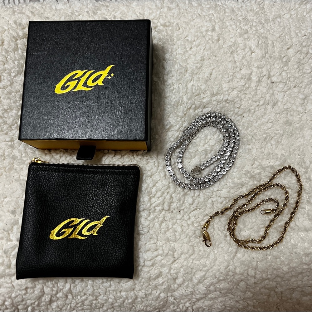 Gld 20 Inch White Gold Tennis Chain & 20 Inch Gold Ro… - Gem